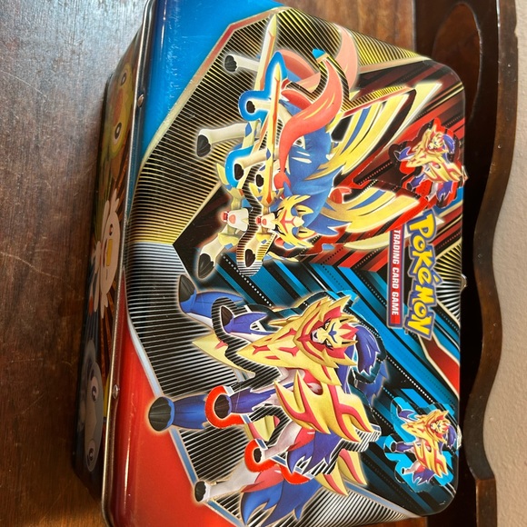 Pokemon | Toys | Pokemon Tin With Red And Blue Legendary Artwork | Poshmark